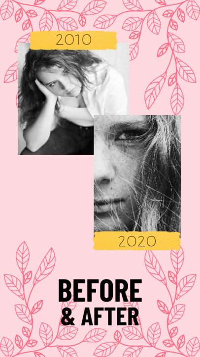 Placeit - Instagram Story Design Template for a Before & After Challenge