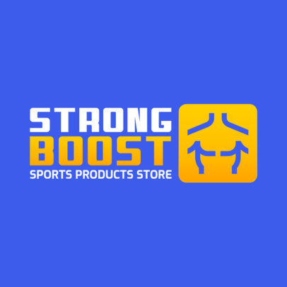 Placeit - Fitness Supplies Store Logo Maker with a Fist Graphic