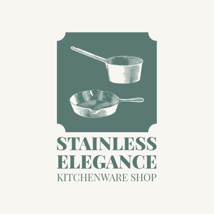 Placeit - Logo Maker for Kitchenware Brands with Vintage Graphics