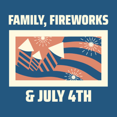 Placeit - 4th of July-Themed Instagram Post Template Featuring the ...