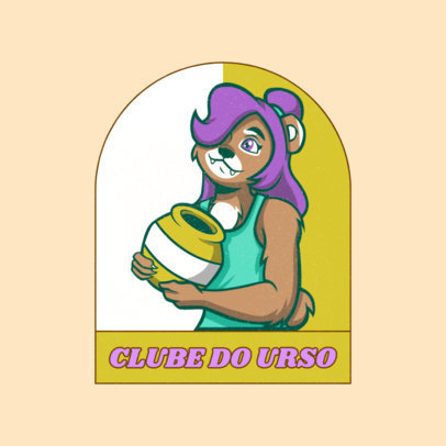 Placeit - eSports Logo Maker Featuring a Furry Character