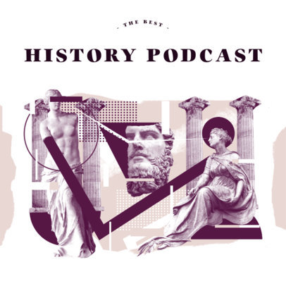 Placeit - Contemporary History Podcast Cover Template Featuring a ...