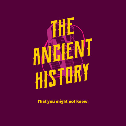Placeit - Cover Maker for a History Podcast Featuring Ancient Statue ...