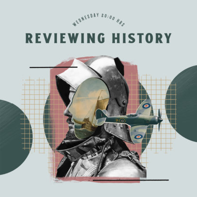 Placeit - History Podcast Cover Creator for a Renowned Social Fighter ...
