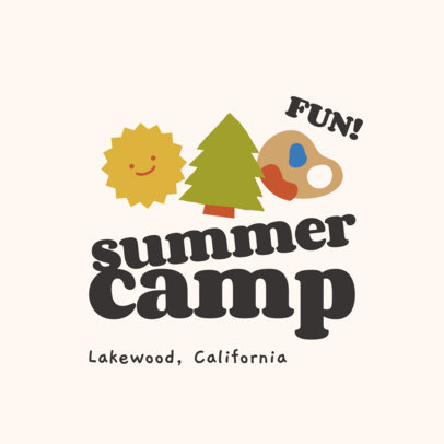 Placeit - Playful Logo Creator for a Fun Summer Camp