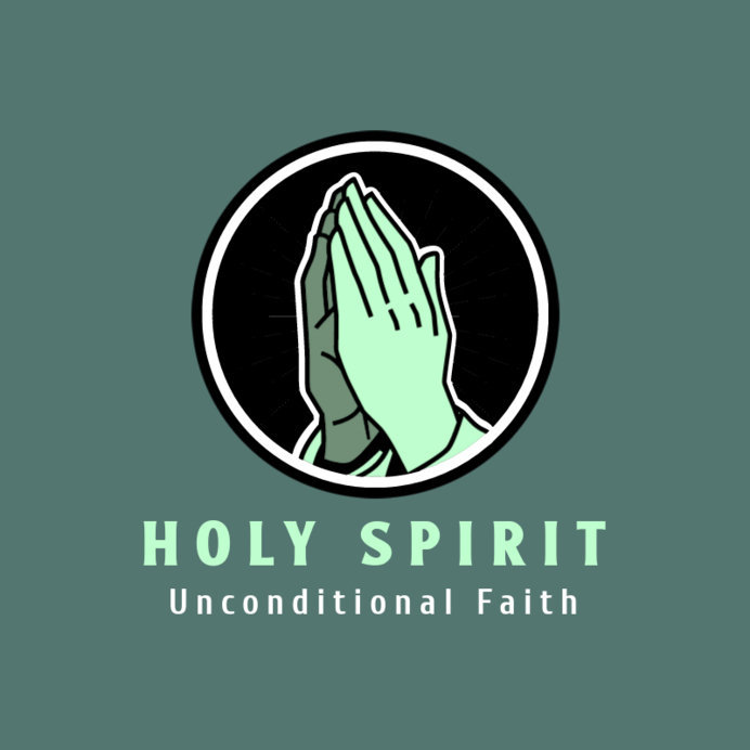 Placeit - Roman Catholic Church Logo Template with a Devoted Saint Graphic