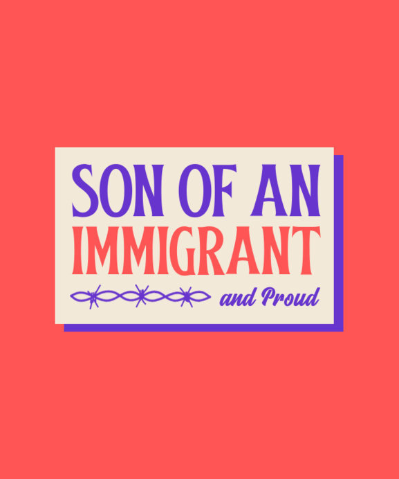 Placeit - Quote T-Shirt Design Template With an Immigration Theme