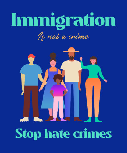 Placeit - Immigration-Themed T-Shirt Design Generator with a Family ...