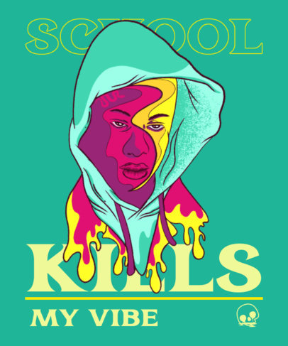 Placeit - T-Shirt Design Maker Featuring a Hip-Hop Theme and ...