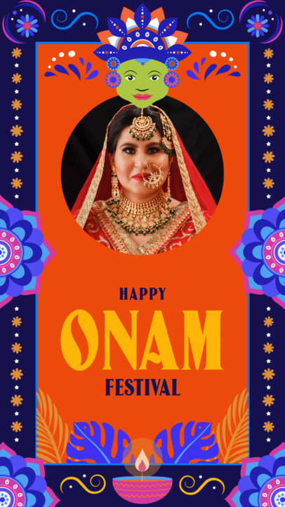Placeit - Instagram Story Generator Featuring Onam Festival Themed Graphics