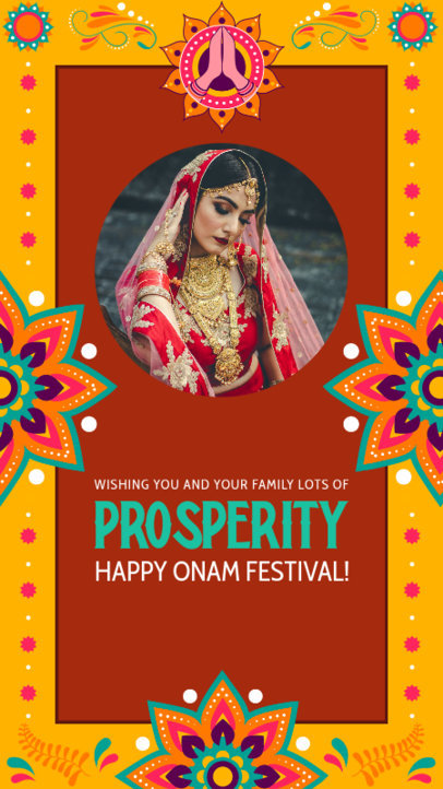 Placeit - Instagram Story Template to Celebrate Onam Festival