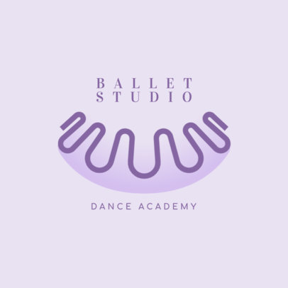 Placeit - Ballet Studio Logo Generator Featuring a Dancer Clipart