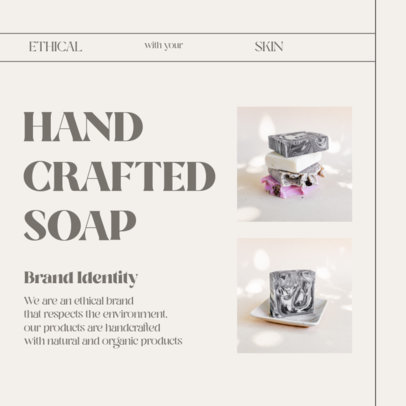 Placeit - Instagram Post Generator Featuiring Handmade Soap Bars
