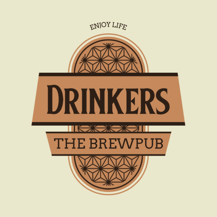Placeit - Brewery Logo Maker Featuring a Graphic with an Abstract Pattern