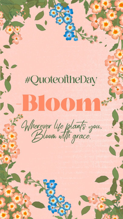 Placeit - Facebook Story Maker Featuring a Cottagecore Aesthetic and Quotes