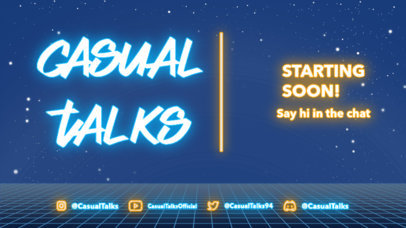 Placeit - Twitch Starting Soon Screen Featuring a Futuristic Aesthetic