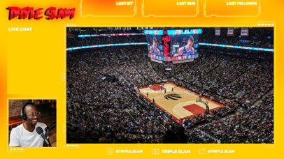 Placeit - Twitch Overlay Generator for a Streamer Who Talks About Sports