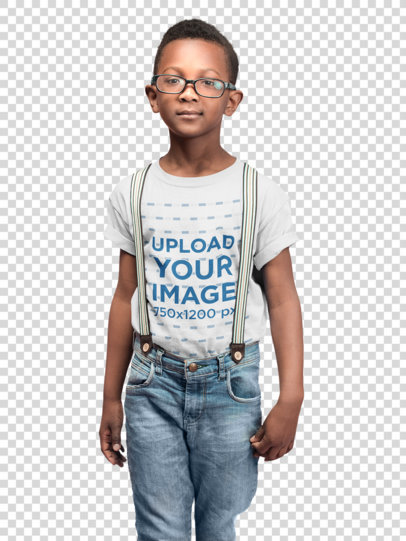 Placeit - Transparent T-Shirt Mockup Featuring a Boy With a VR Headset ...