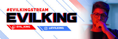 Placeit - Twitter Header Template for Female Streamers Featuring a Neon ...