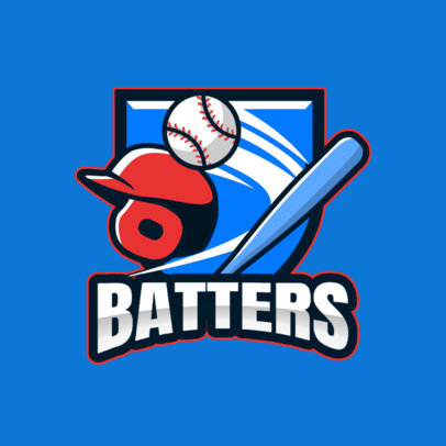 Placeit - Baseball Team Logo Creator Featuring Crossed Bat Graphics
