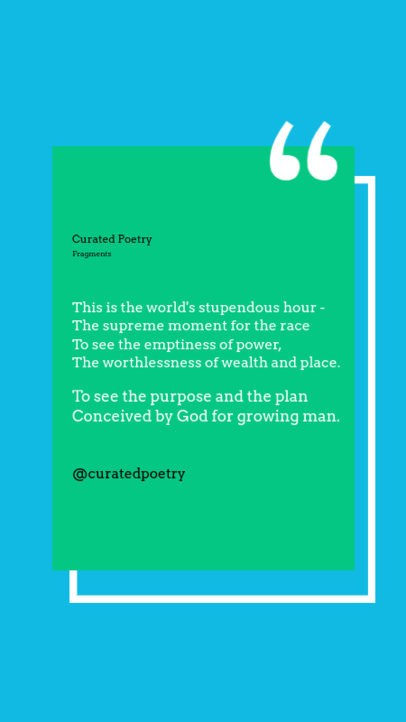 Placeit - Instagram Story Template for Poetry Enthusiasts