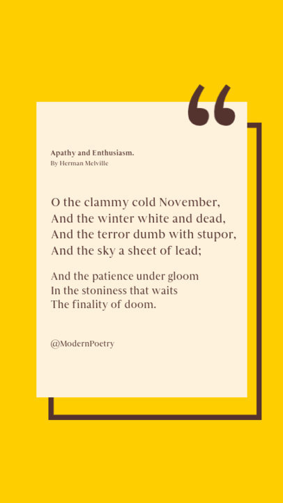Placeit - Instagram Story Maker Featuring a Poem and a Minimal Layout