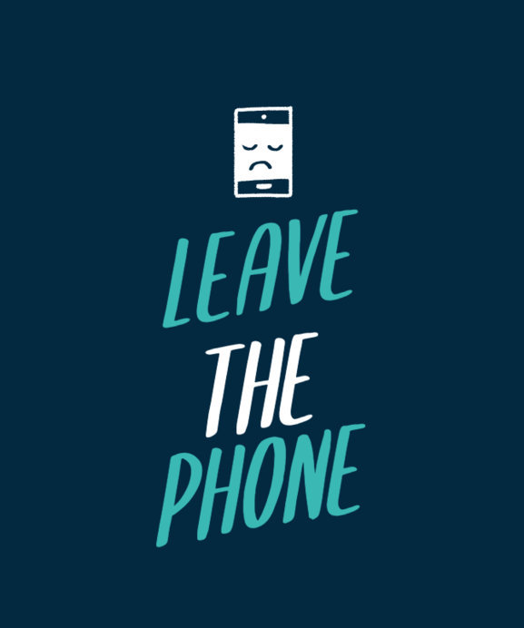 Placeit - T-Shirt Design Template Featuring a Social Media Detox Theme