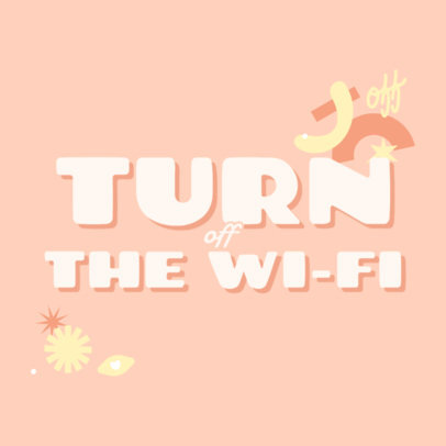 Placeit - Digital Detox-Themed Instagram Post Template with a Quote