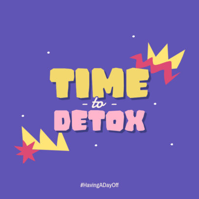 Placeit - Digital Detox-Themed Instagram Post Template with a Quote