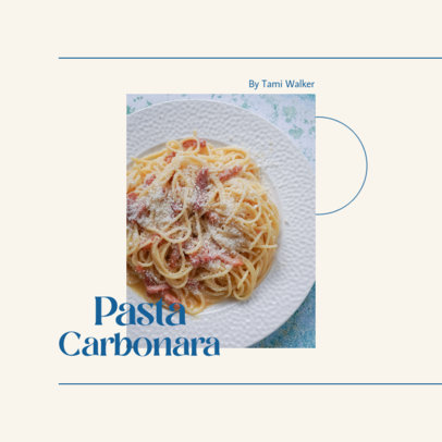 Placeit - Instagram Post Creator with the Ingredients to Make Italian Pasta