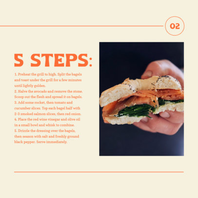 Placeit - Classy Instagram Post Template for a Tasty Recipe's Instructions