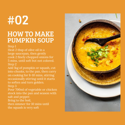 Placeit - Instagram Post Generator Featuring Food Recipes' Steps