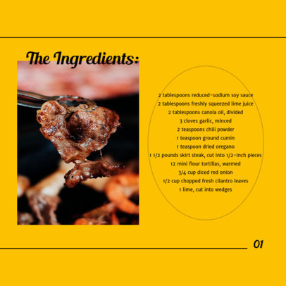 Placeit - Minimalistic Instagram Post Design Template for a Recipe ...