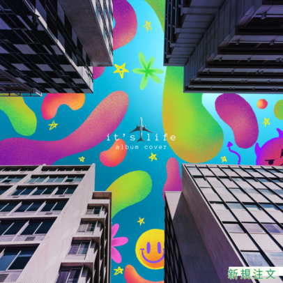 Placeit - Colorful Album Cover Design Template for an Underground Rapper