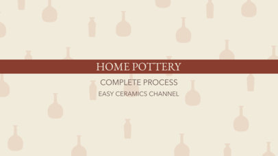 Placeit - YouTube Banner Design Template for a Pottery Making Channel