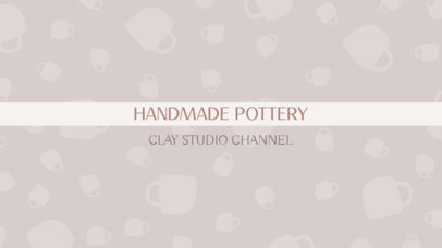 Placeit - Simple YouTube Banner Maker with a Pottery-Themed Background