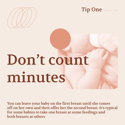 Placeit - Instagram Post Design Template With Breastfeeding Info and ...