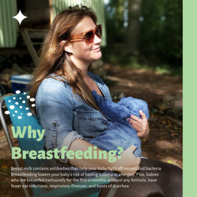 Placeit - Instagram Post Maker Featuring Breastfeeding Info and a ...