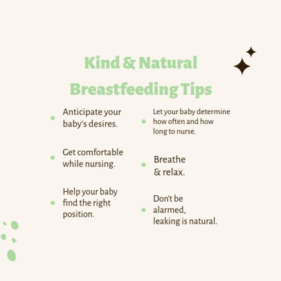Placeit - Instagram Post Template With Tips for Breastfeeding Women