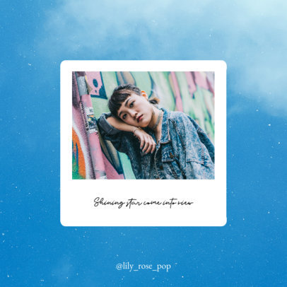 Placeit - Instagram Post Template Featuring an Instant Photo with a Quote