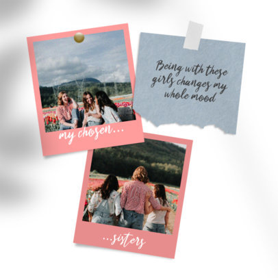 Placeit - Polaroid-Themed Instagram Post Design Template with a Collage ...