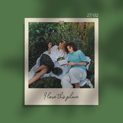 Placeit - Polaroid-Themed Instagram Post Design Template for a ...
