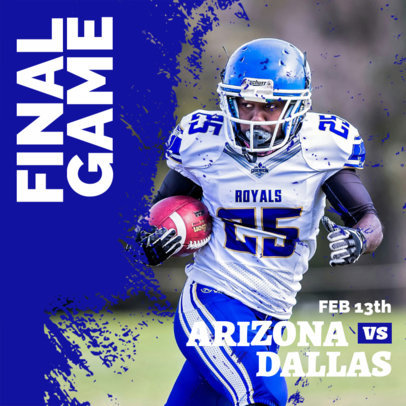 Placeit - Instagram Post Template Featuring Football Game Scoreboards