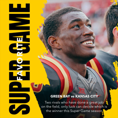Placeit - Football-Themed Instagram Post Maker for the Big Game Day