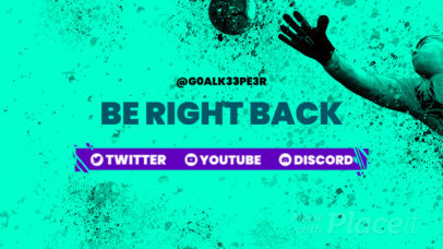 Placeit - Twitch Screen Video Maker With a BRB Message and Soccer Graphics