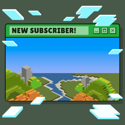 Placeit - Minecraft-Inspired Twitch Alert Box Design Template Featuring ...