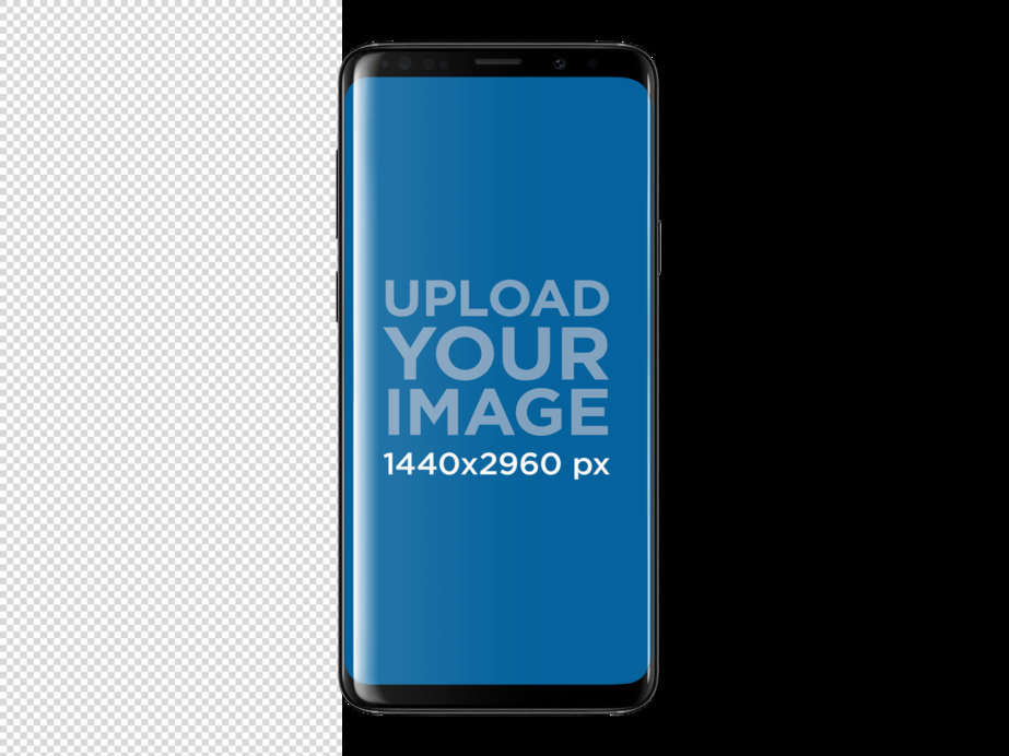 Placeit - Galaxy S9 Mockup Template Against Transparent Background