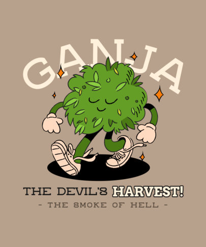 Placeit - T-Shirt Design Generator Featuring a Cartoonish Cannabis Bong ...