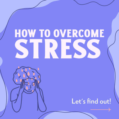 Placeit - Instagram Post Template for a Stress Awareness-Themed Carousel