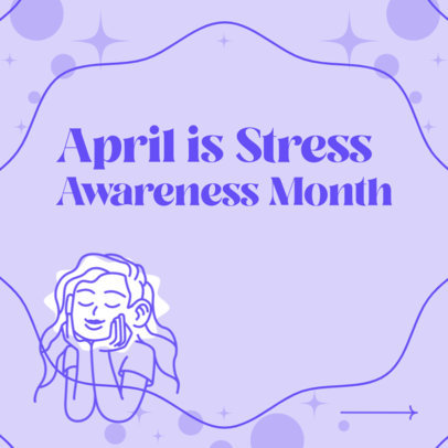 Placeit - Instagram Post Template for a Stress Awareness-Themed Carousel